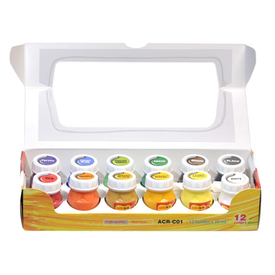 Acrylic Paint Set 12 x 30ml | Art Supplies | The Learning Store