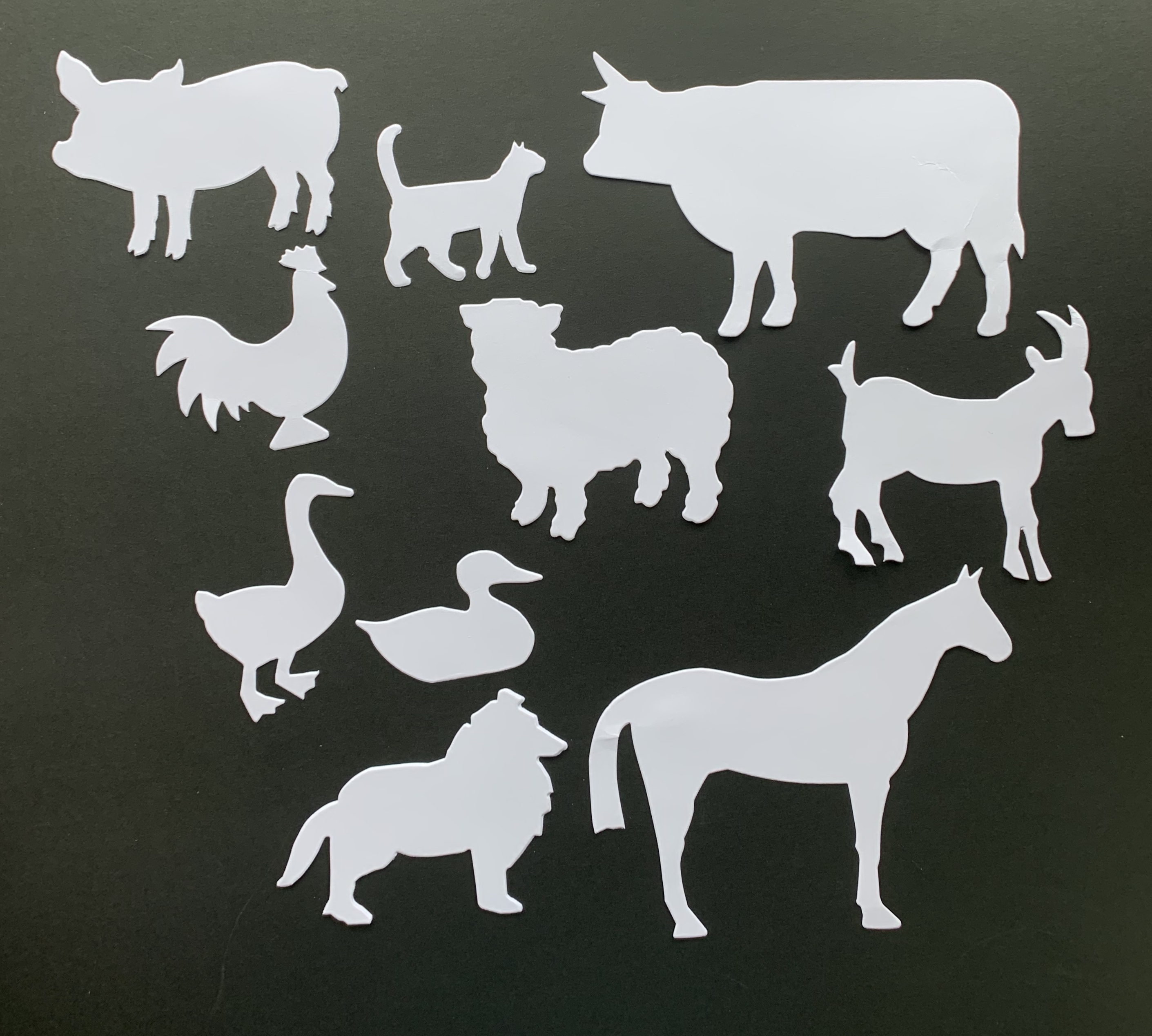 Farm Animal Cut Out Shapes Farm Farmhouse Animals Cut Out Stock Images