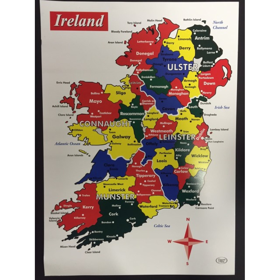 Poster Map Of Ireland | Teacher & School Supplies| The Learning Store ...